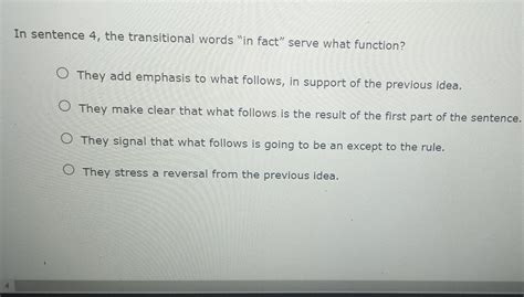 Solved Ansition Words Phrases And Sentences Ections Read Chegg