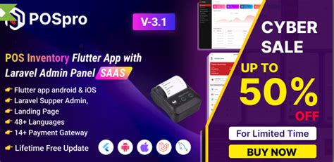 pospro pos inventory flutter app with laravel admin panel saas