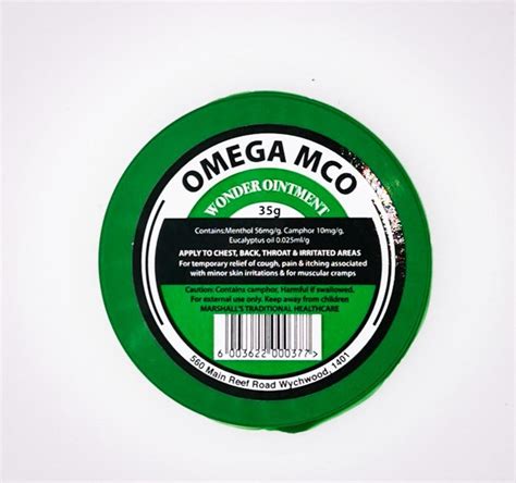 Omega Menthol Camphor Ointment 35g Marshalls Traditional Healthcare