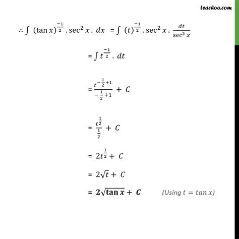 Ex 7 2 34 Integrate Root Tan X Sin X Cos X Teachoo