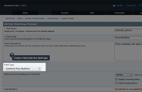 Using Price Modifiers And Product Options CartThrob Documentation
