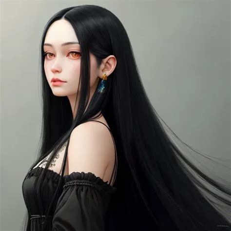 Make Images Hd A Beautiful Woman With A Beautiful Long Black