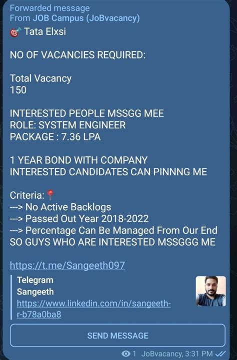 sangeeth r on linkedin telegram 10 comments