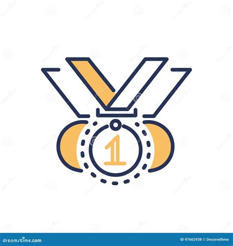 Competition Award Modern Vector Line Design Icon Stock Vector