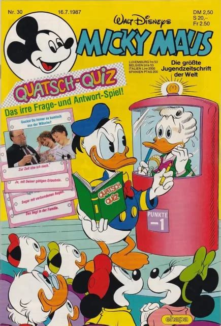 MICKY MAUS JAHRGANG 1987 Nummer 30 Komplett Sehr Gut EUR 2 50