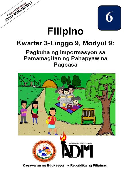filipino 6 q3 mod9 pagkuha ng impormasyon sa pamamagitan ng pahapyaw na