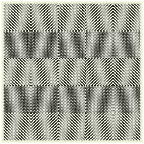 Black And White Diagonal Stripes Creating A Concentric Diamond Pattern