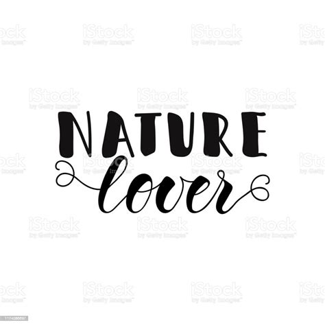 자연 애호가 벡터 그림입니다 글자 잉크 일러스트레이션 개념에 대한 스톡 벡터 아트 및 기타 이미지 개념 검은색 격언 Istock