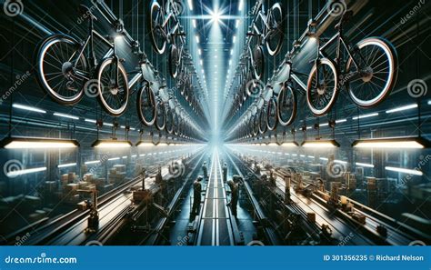 Bicycle Assembly Plant Stock Illustration Illustration Of Distribution