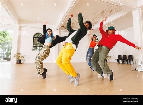Image Of Group Of Group Of Diverse Female And Male Hip Hop Dancers