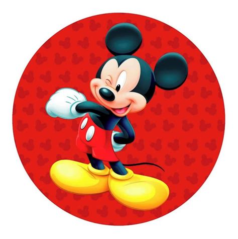 Painel Redondo Tecido Sublimado 3D Mickey FRD 380 Felicitá