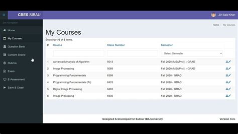 Site Navigation For Instructors In Cbes E Assessment Computer Based Examination System Youtube