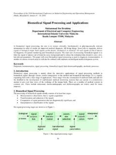 Biomedical Signal Processing And Applications Biomedical Signal
