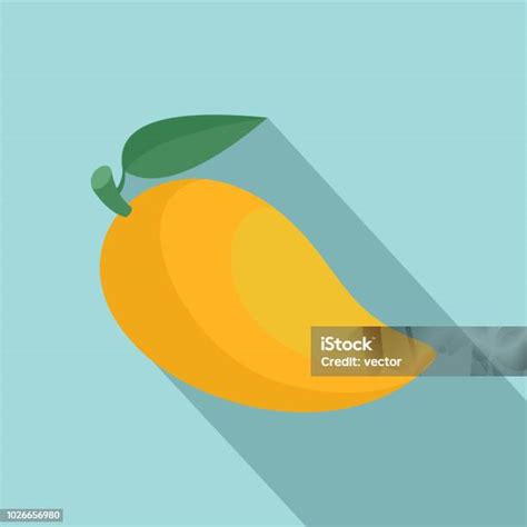 芒果圖示 扁平樣式向量圖形及更多芒果圖片 芒果 插圖 一個物體 Istock