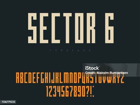 라틴어 대문자 알파벳 문자와 숫자입니다 벡터 일러스트 검은색에 대한 스톡 벡터 아트 및 기타 이미지 검은색 기하 도형