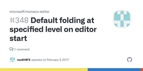 default folding at specified level on editor start · issue 348