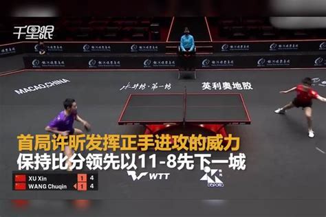 澳门赛王楚钦4 1淘汰许昕 将与林高远争夺冠军王曼昱wtt澳门冠军赛夺冠樊振东无缘澳门冠军赛男单四强楚钦