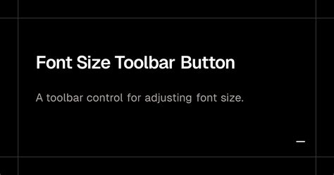 Font Size Toolbar Button Plate