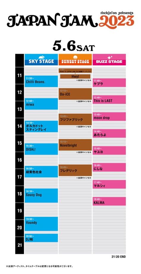 Japan Jam2024出演アーティスト一覧！タイムテーブル＆セトリ Mine Navi