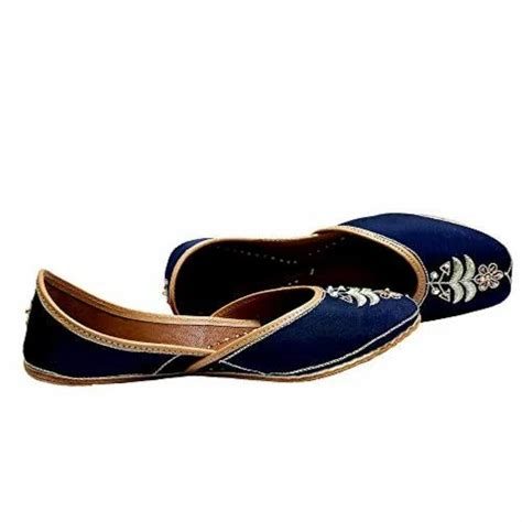 Buy Rsk Ethnic Wear Women Embroidered Jutti Navy Blue Online At Best