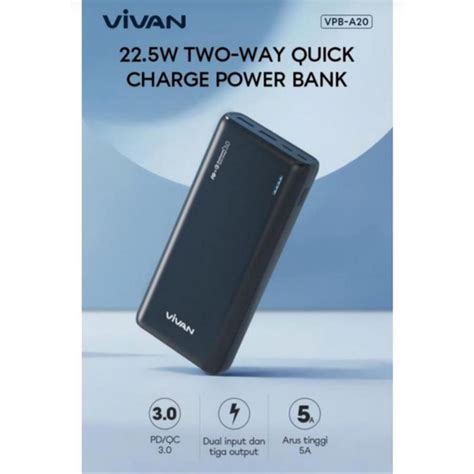 Jual PowerBank VIVAN Mah VPB A W Output Dual Input Shopee Indonesia