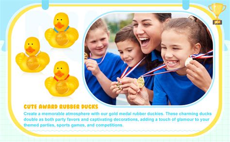 Deekin 24 Pcs 24 Pcs48 Pcs Award Medal Rubber Ducks 2 Inch