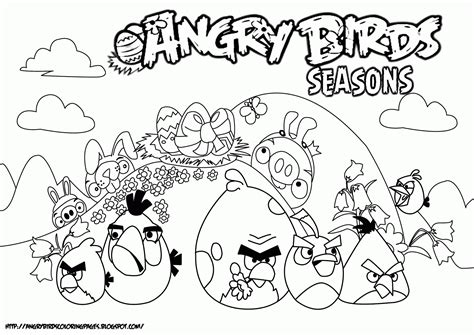 Angry Birds Seasons Coloring Pages