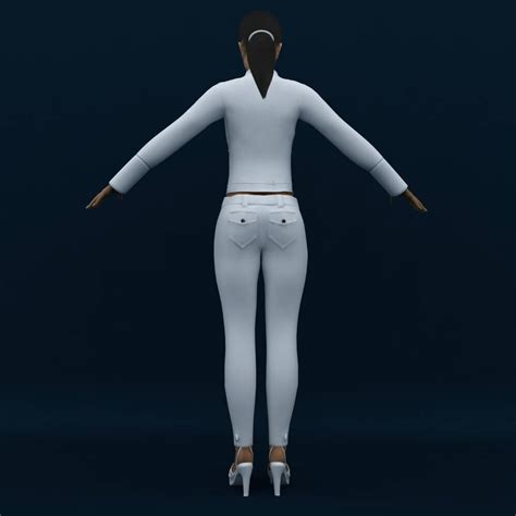 Realistic Female Character 3d Model By Js3dcreative