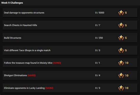 Fortnite Battle Pass Season 3 Week 9 Challenges