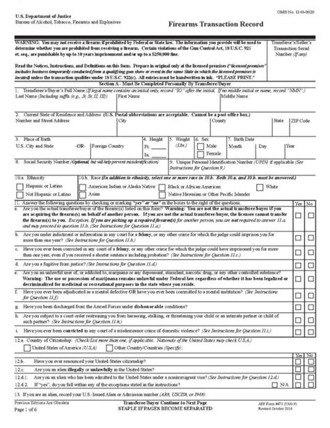Atf Form 4473 Pdf Amulette