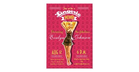 Retro Pinup Lingerie Bachelorette Party Invitation