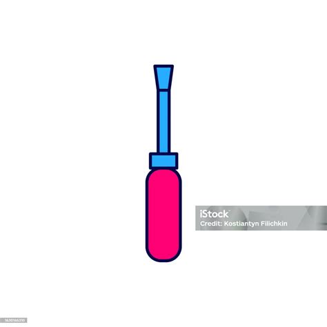 흰색 배경에 격리된 윤곽선 드라이버 아이콘입니다 서비스 도구 기호입니다 벡터 가득 찬에 대한 스톡 벡터 아트 및 기타 이미지 가득 찬 강철 건설 산업 Istock