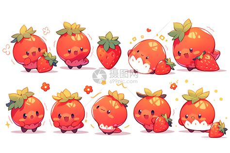 创意艺术的卡通草莓插图插画图片下载 正版图片600938974 摄图网