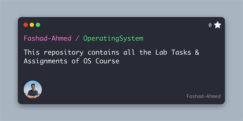 GitHub Fashad Ahmed OperatingSystem This Repository Contains All The Lab Tasks Assignments