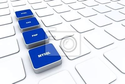 D Pads Blau Html Css Php Mysql Wall Mural Murals Phrase Ashlar Webmaster Myloview