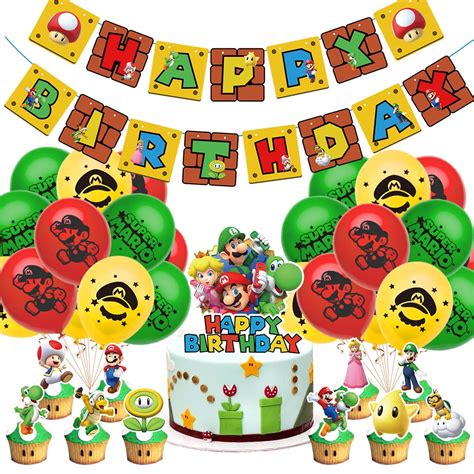 Buy Mario Birthday Party Supplies Mario Party Supplies Include Super