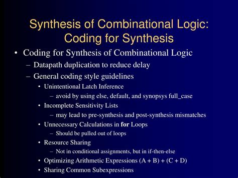 PPT ECE 551 Digital System Design Synthesis PowerPoint Presentation ID 3595690