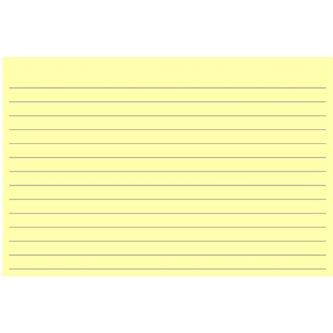 Yellow Index Card