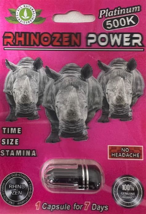 Rhinozen Power 500k Sexual Enhancement Pill Rhino Platinum 7