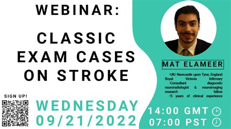 Webinar Classic Exam Cases On Stroke 0921 Wednesday 2 Pm Gmt 7