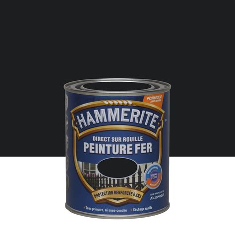 Peinture Extérieure Fer Hammerite Noir Brillant 075l Leroy Merlin