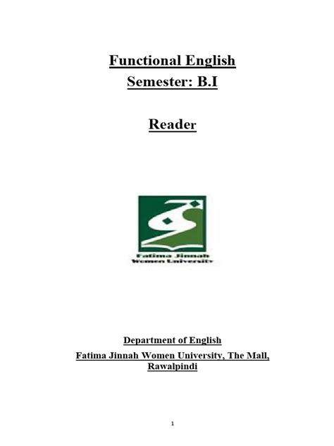 functional english reader dept of eng pdf grammatical tense