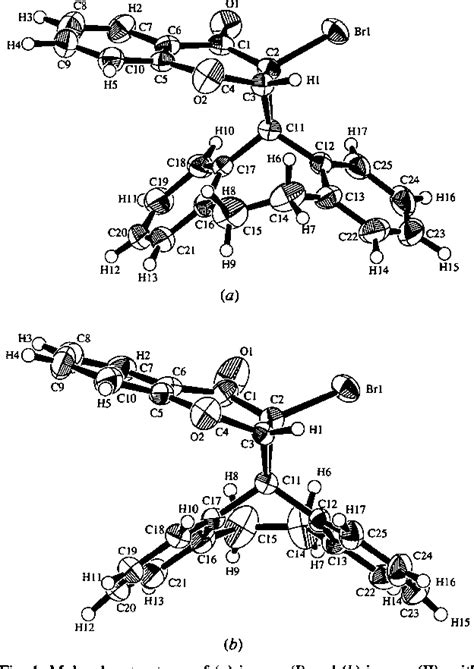Figure 1 From Two Conformational Isomers Of 2 Bromo 2 3 Dihydro 2 3 Bibenzyl 2 2 Diyl Methano