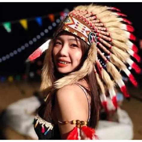 ที่คาดผมอินเดียแดง สไตล์โบฮีเมี่ยน หัวหน้าชนเผ่า ทำเป็นหมวก น้ำหนักเบา ใส่งาย พร้อมส่งจากไทย