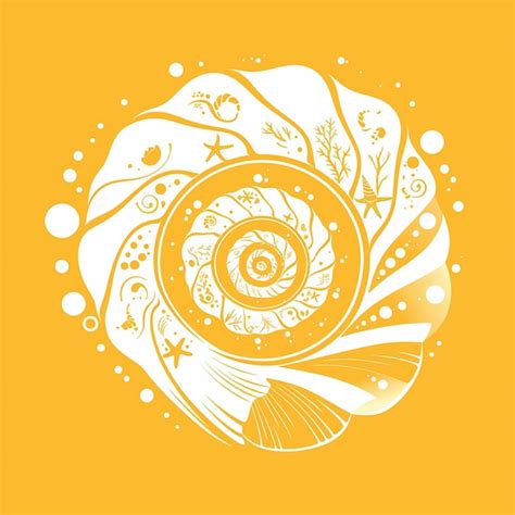 Seashells In Traditional Patterns Premium Ai Generated Vector