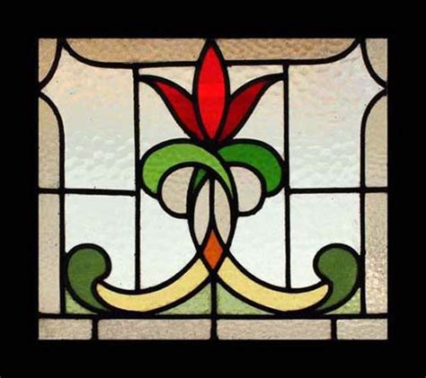 Floral Art Nouveau Stained Glass Patterns Download Free Mock Up