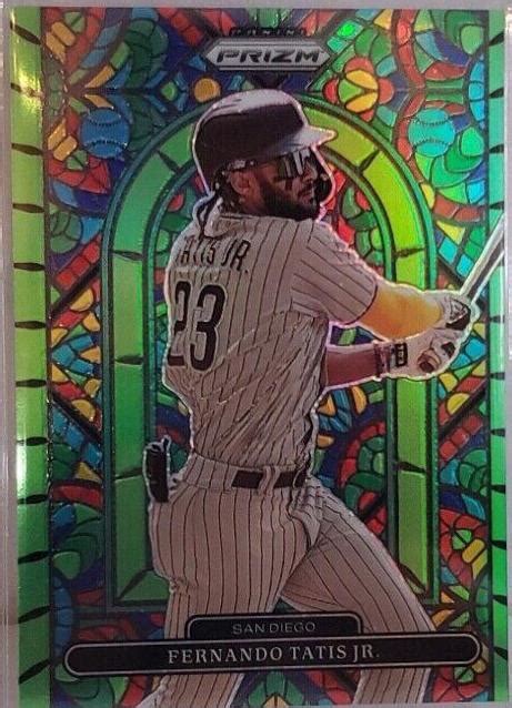 Fernando Tatis Jr Green Prizm SG 1 Prices 2022 Panini Prizm Stained Glass Baseball Cards