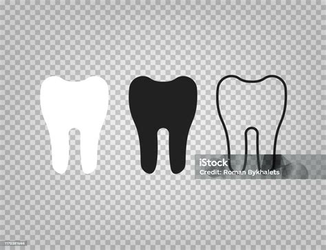 투명 한 배경에 치아 격리 된 기호 또는 아이콘입니다 라인 아트 벡터 디자인 그림입니다 아이콘에 대한 스톡 벡터 아트 및 기타 이미지 Istock