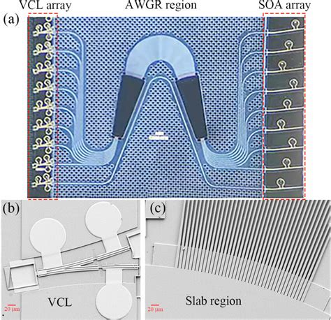 A Optical Micrograph Of The Transmitter Router Chip Enlarged Detail