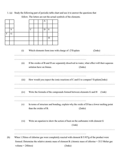 Form 3 Chemistry Paper 2 End Term 1 Examination 2023 1494